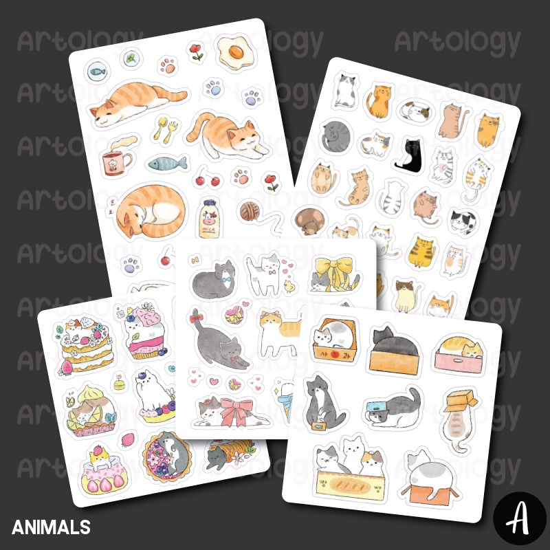 Jual Sticker Set Cat Pet Peliharaan Lucu Imut Cute Chibi DIY Jurnal ...
