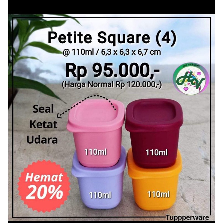 Jual petite square tupperware | Shopee Indonesia