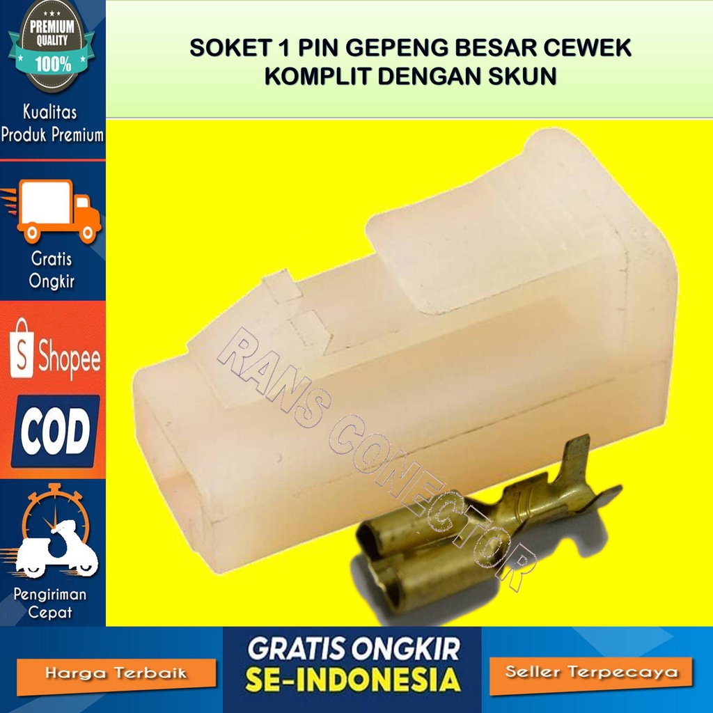 Jual SOKET SOCKET KONEKTOR CONNECTOR KABEL 1 PIN BESAR BUAT MOTOR MOBIL ...