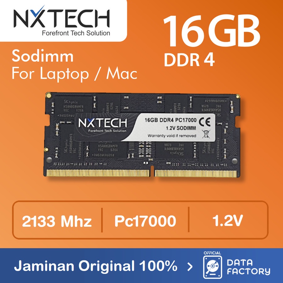 Jual RAM LAPTOP DDR4 16GB PC 17000 / 2133MHz NXTECH SODIMM 1.2V PC4 ...