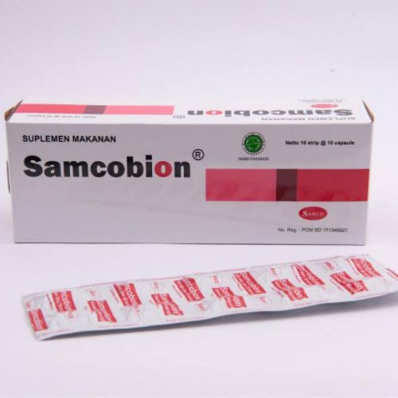Jual SAMCOBION isi 100 kapsul Vitamin tambah darah plus mineral ...