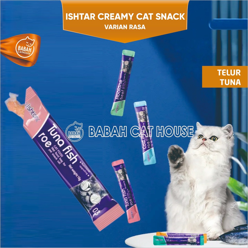 Jual ISHTAR Cat Treats 15gr Makanan Snack Cemilan Kucing Luquid Creamy ...