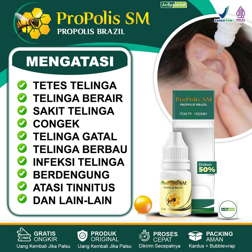 Jual Obat Tetes Telinga Congek Bernanah Bau Busuk Curek Telinga Gatal ...