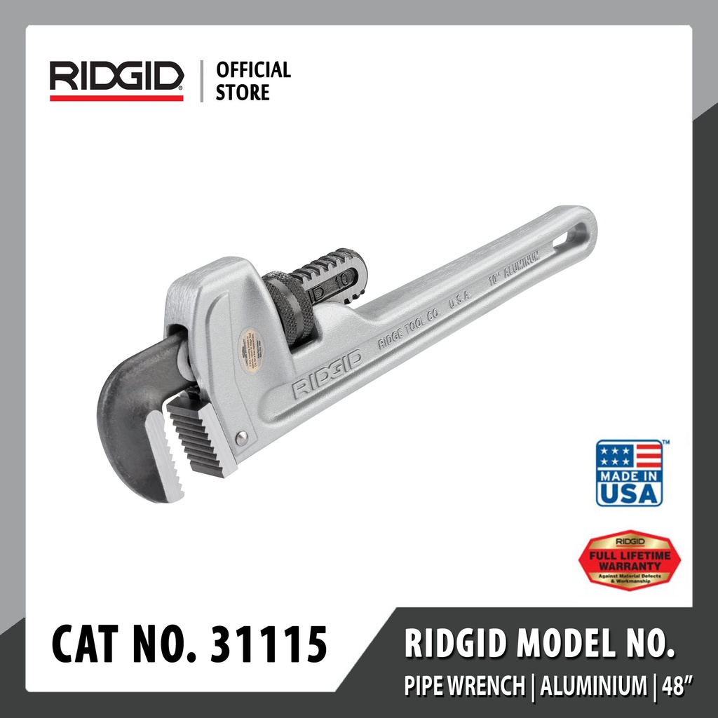 Jual RIDGID Pipe Wrench Aluminium 48" - 31115 | Shopee Indonesia