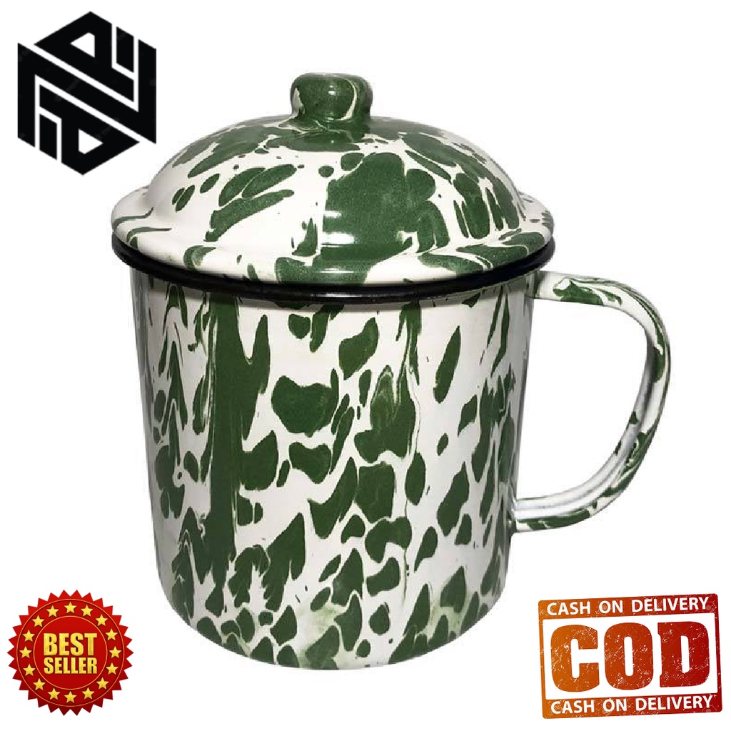 Jual Gelas Mug Cangkir Enamel Seng Kaleng Blirik Blurik Jadul 12 cm ...
