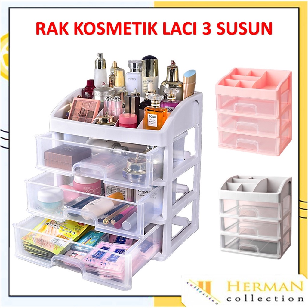 Jual HC Rak Kosmetik Laci 3 Susun Organizer Multifungsi Laci Susun ...