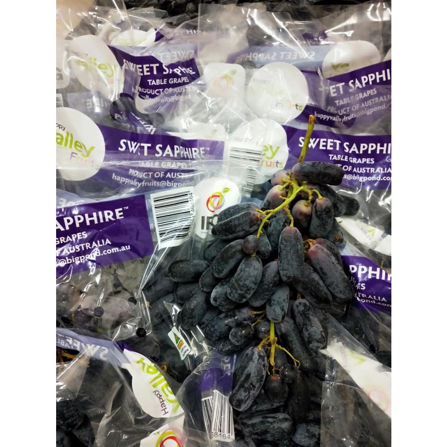 Jual Anggur Jari Moondrop Sweet Sapphire Black Seedless Grapes 500 gr ...