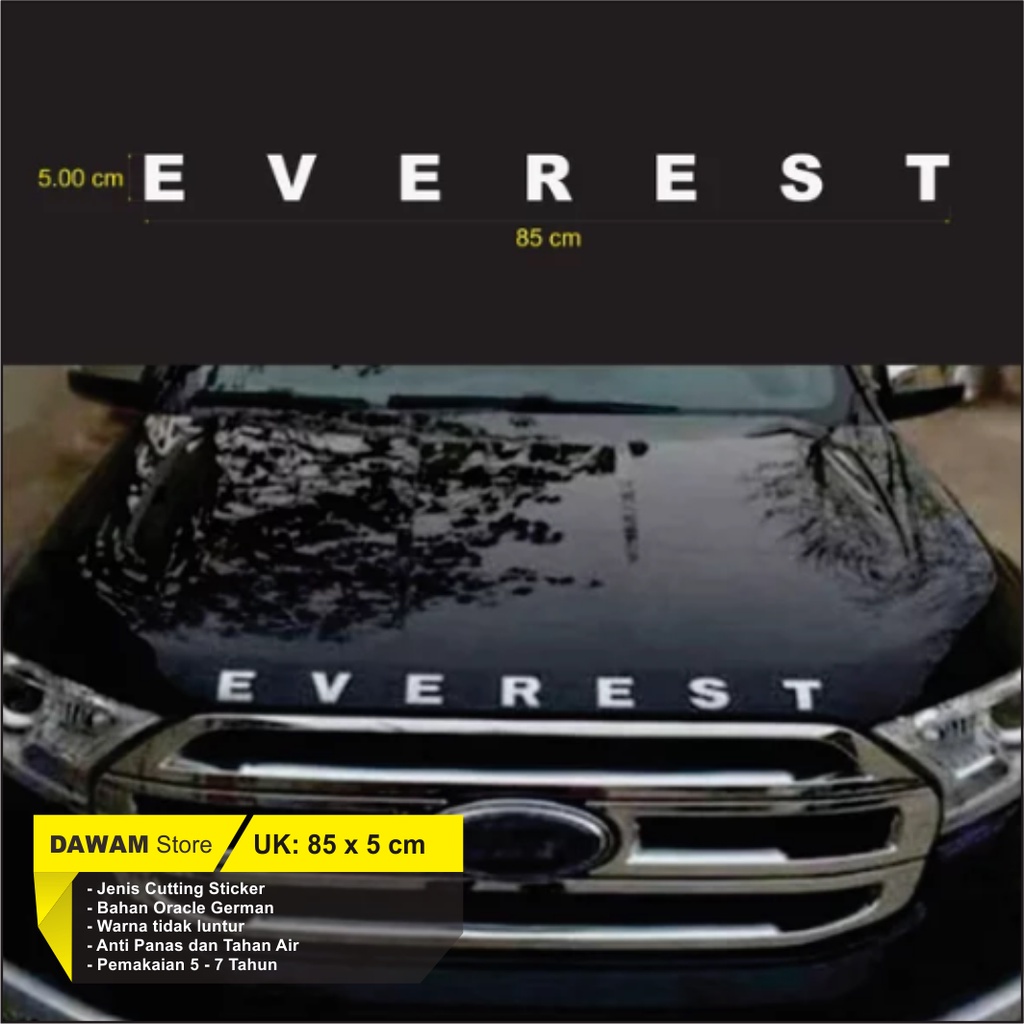 Jual Cutting Sticker Body Kaca Cap Mobil Unik Everest | Shopee Indonesia
