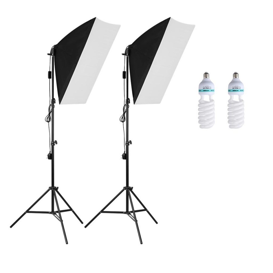 Jual Foto Studio Lighting Kit Youtube Unboxing Bonus 2 Bohlam dan Tas ...