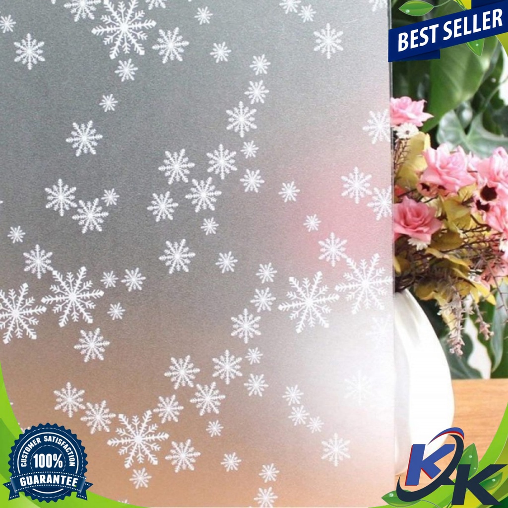 Jual Sticker Kaca Sandblast Snowflake 45Cm X 1M Kaca Motif Stiker Kaca ...