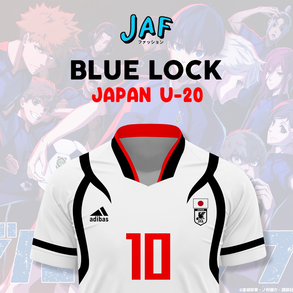 Jual JAF - PO Jersey Anime Sepak bola Blue Lock Timnas Japan U-20 ...