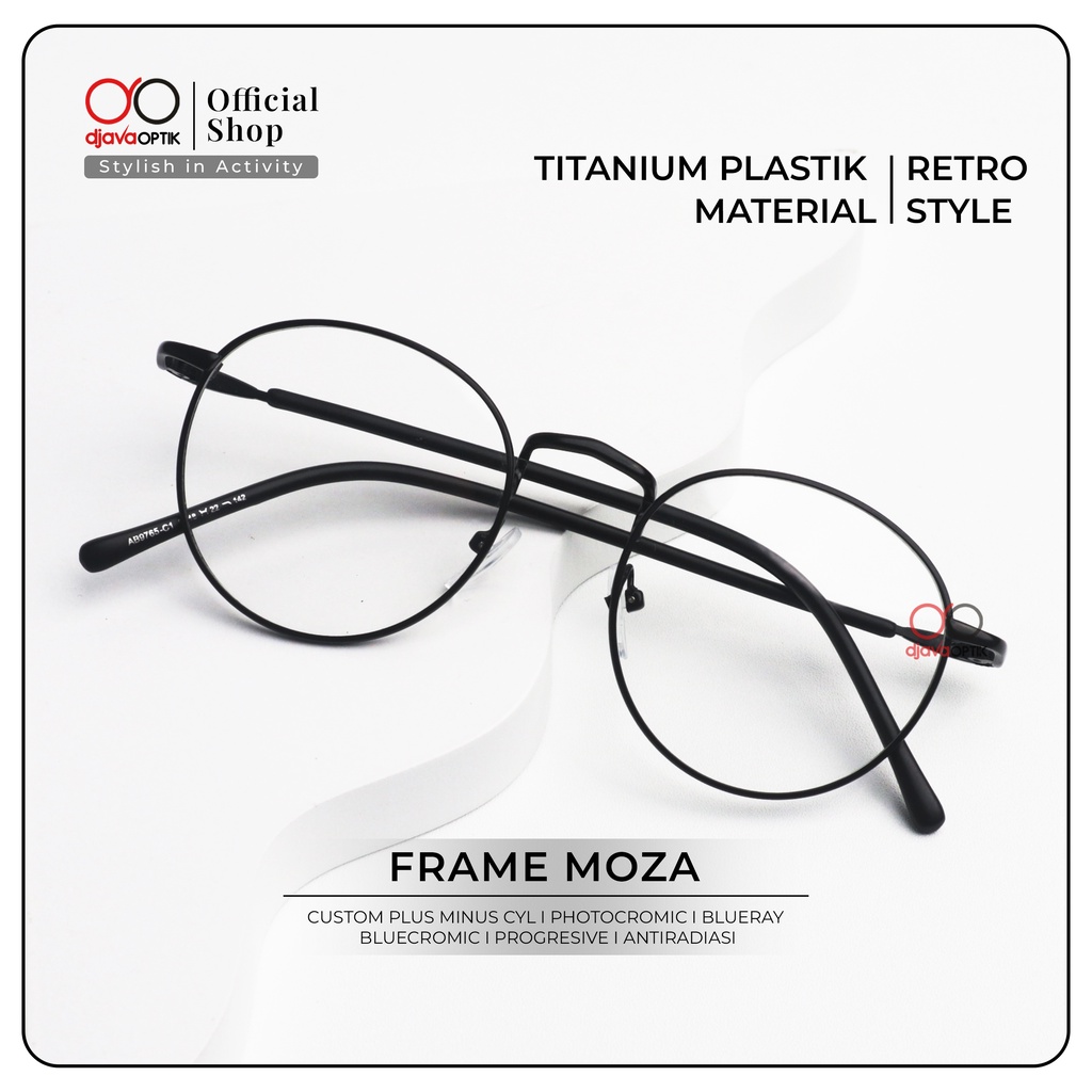 Jual DJAVA OPTIK - Frame Moza - Kacamata Photocromic Bulat Model Retro | Shopee Indonesia