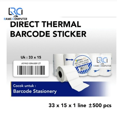 Jual Dts 33x15x1 line Direct thermal barcode sticker 33x15 x1 line Isi ...