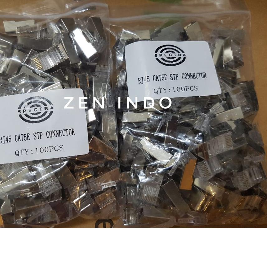 Jual Konektor RJ45 RJ 45 FTP STP Cat5e isi 100 buah ★ | Shopee Indonesia