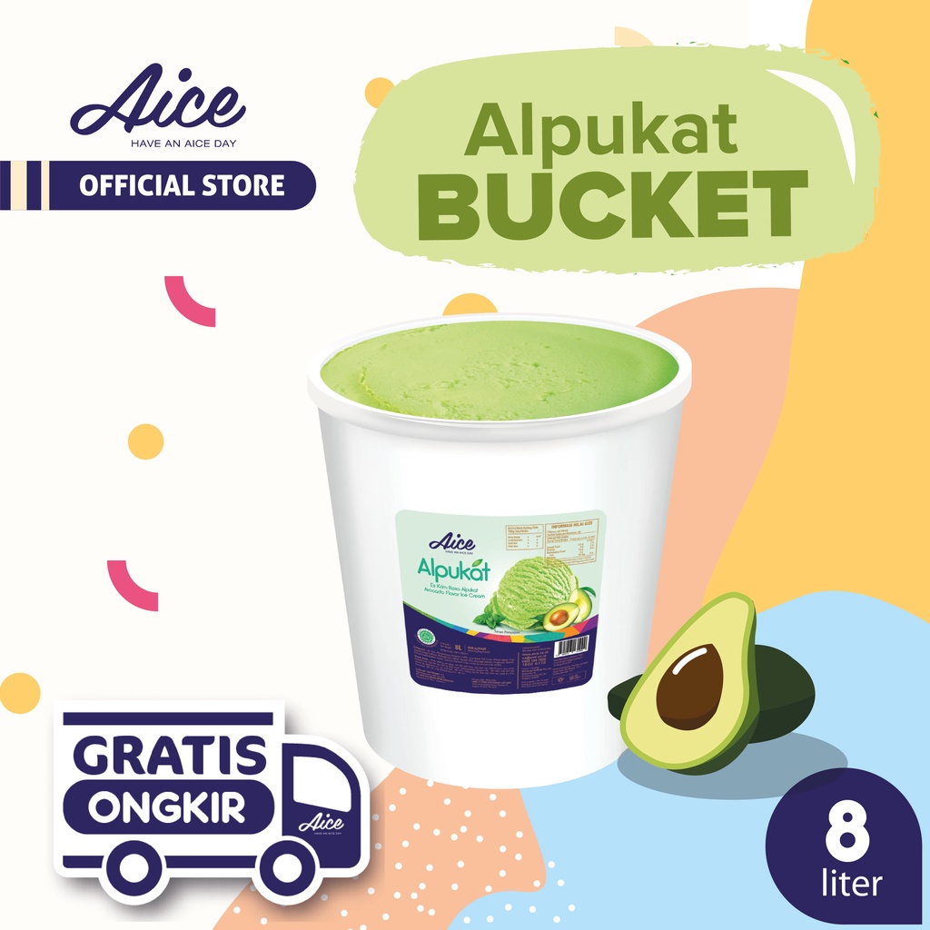 Jual AICE Avocado Bucket 8 Liter Ice Cream | Shopee Indonesia