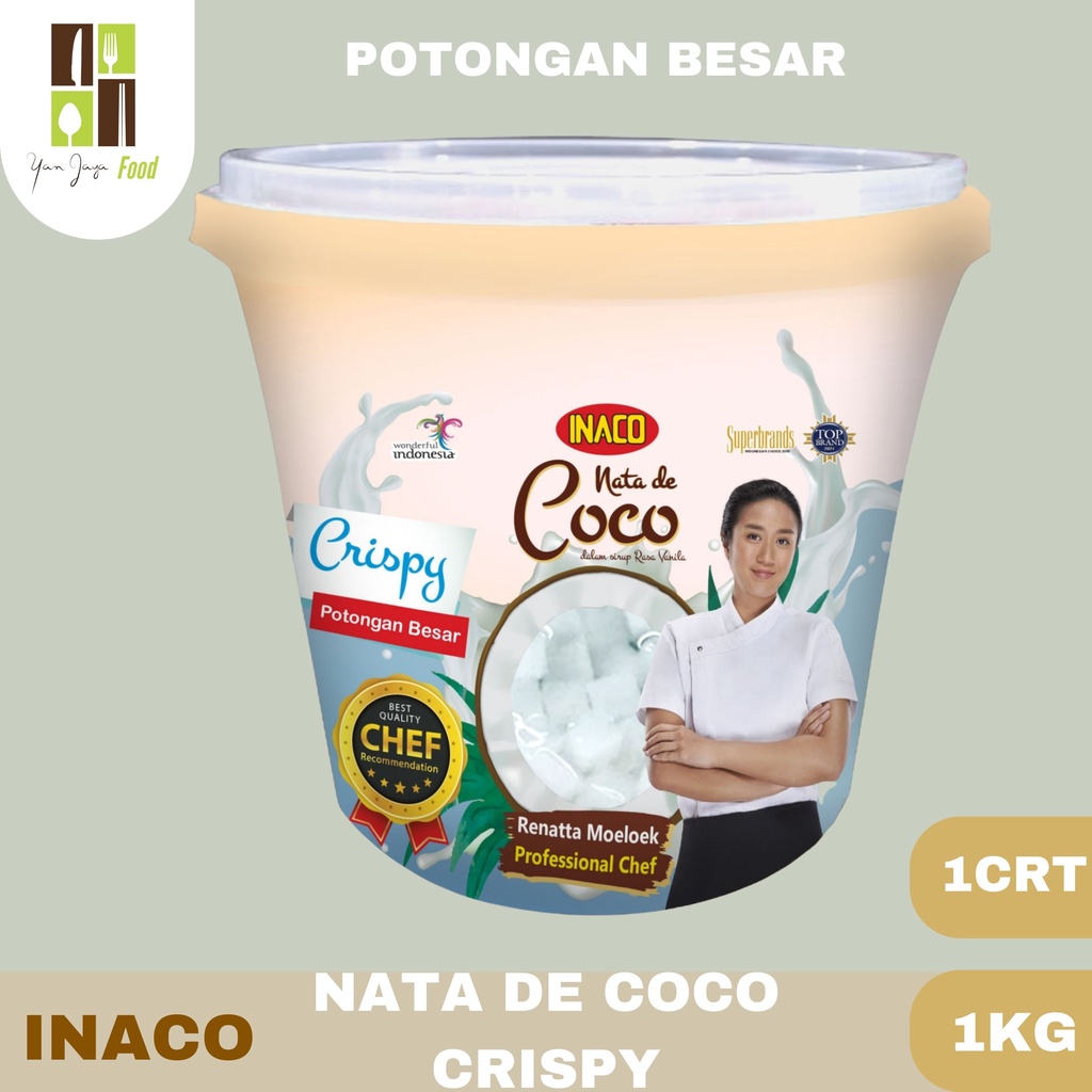 Jual Inaco Nata De Coco Crispy Potongan Besar / Potongan Kecil / Ember ...