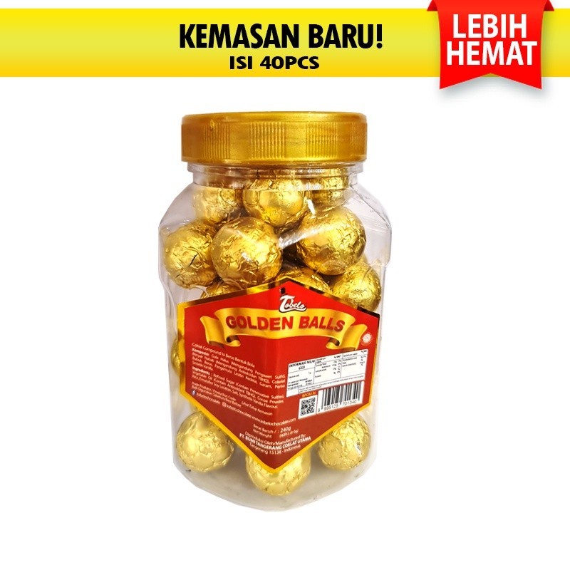 Jual Khas Jaya Tobelo Golden Balls Toples 200gr Coklat Premium 40 pcs ...