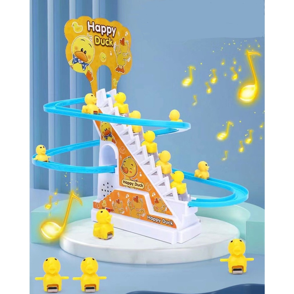 Jual [TSJ]MAINAN SELUNCURAN OTOMATIS BEBEK NAIK TANGGA DUCK TRACK BALAP ...