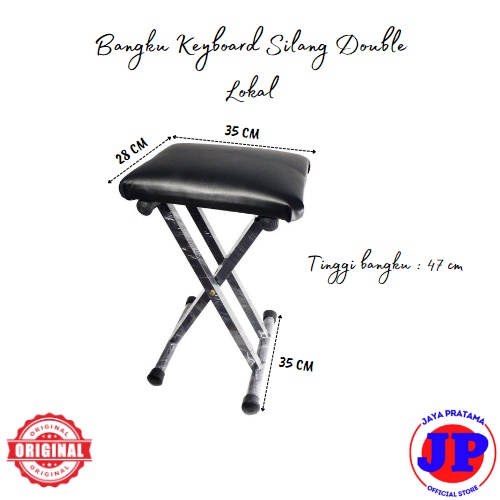 Jual Bangku Kursi Keyboard Piano Lokal Kaki Silang Double Besi Anti ...