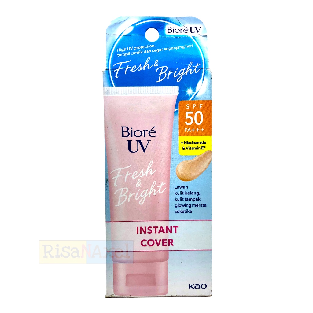 Jual Biore UV Fresh & Bright instant cover SPF 50 PA+++ 30gr | Shopee ...