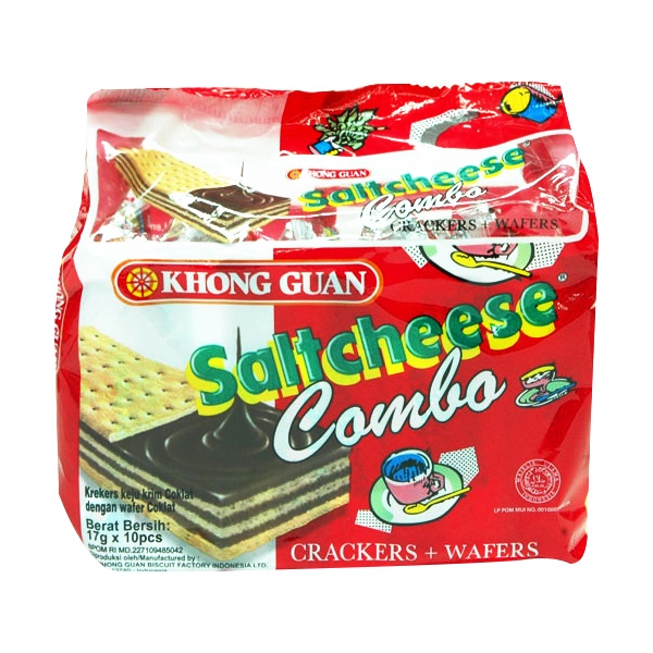 Jual KHONG GUAN SALTCHEESE COMBO BAG 17 GR X 10 PCS - BISKUIT | Shopee ...