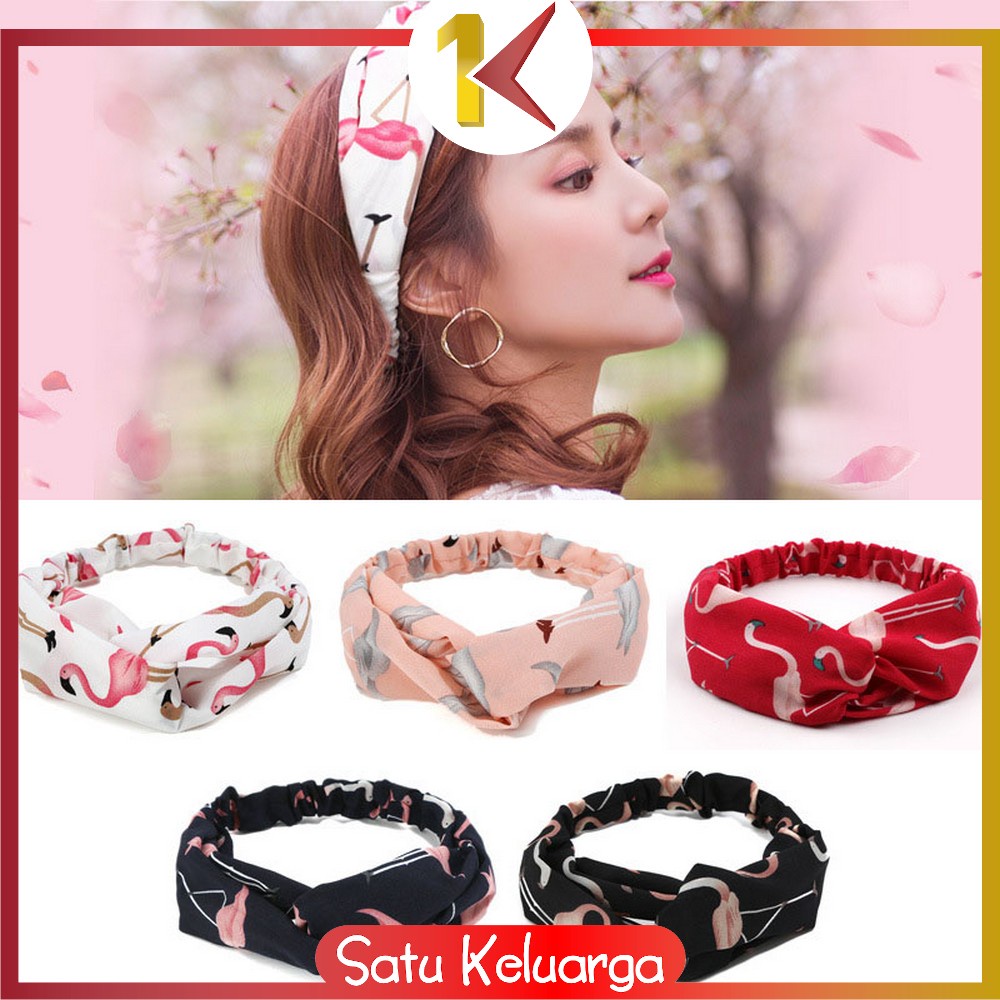 Jual SK-C66 Bandana Kain Turban Simpul Wanita Bando Korea Motif ...