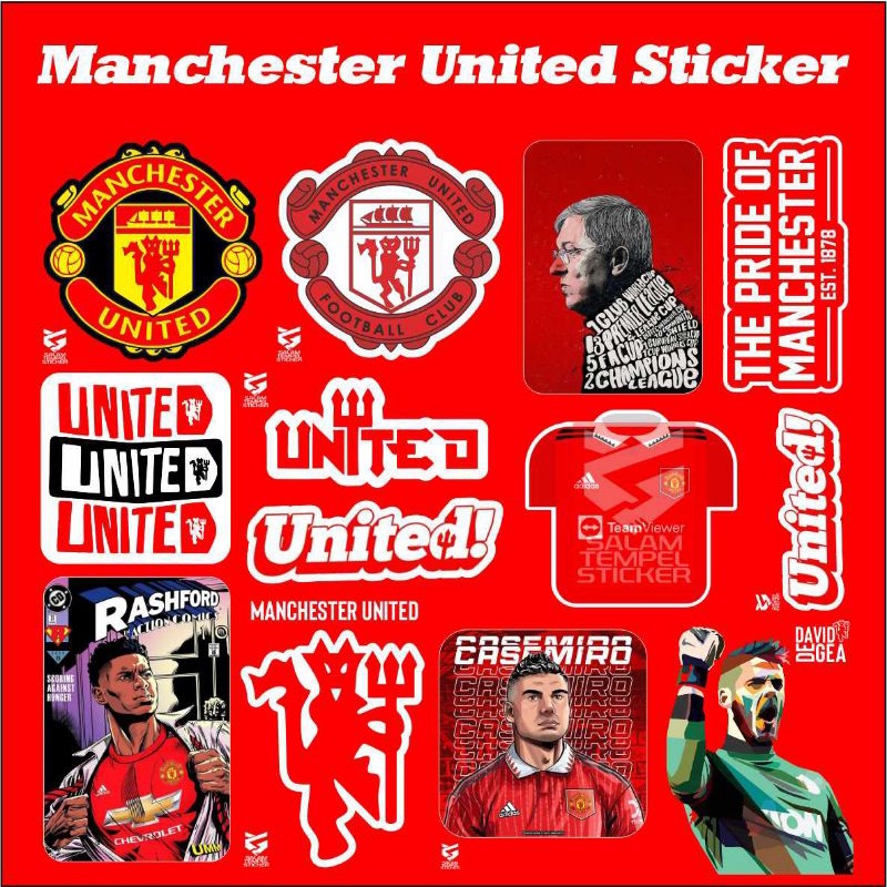 Jual Stiker Vinil Manchester United MU bola Murah Glosi Aesthetic ...