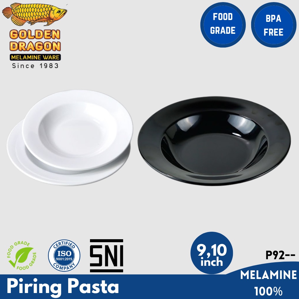 Jual Piring Pasta Melamin Horeka / Piring Makan Golden Dragon Melamine ...