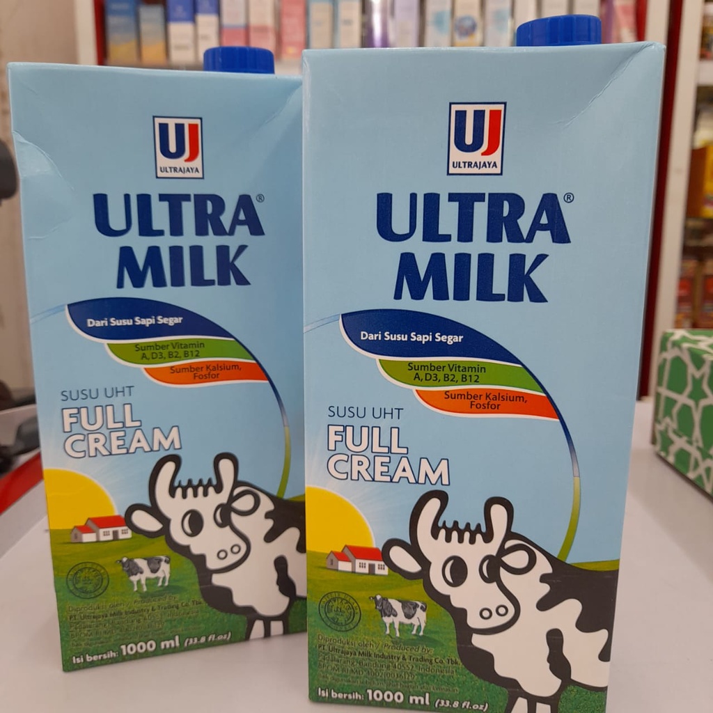 Jual SUSU ULTRA MILK FULL CREAM 1L (Putih) | Shopee Indonesia