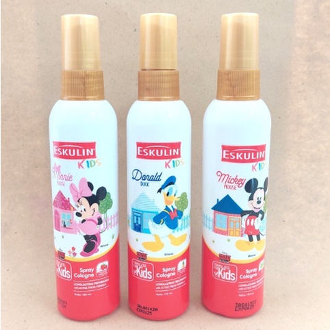 Jual parfum eskulin kids spray cologne minnie mouse/mickey mouse/donald ...