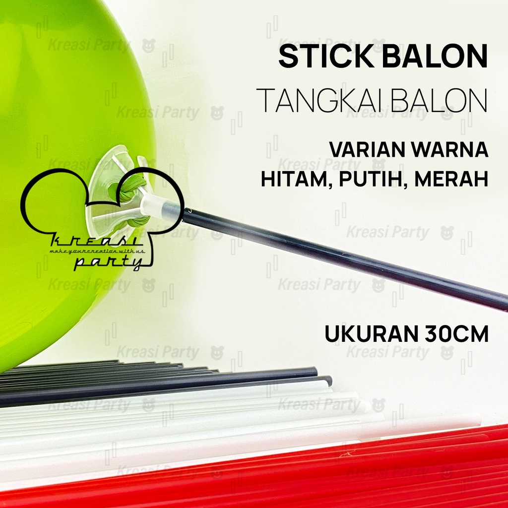 Jual Stik Balon Hitam 1 pack isi 10 pcs / Gagang Balon / Tangkai Balon ...