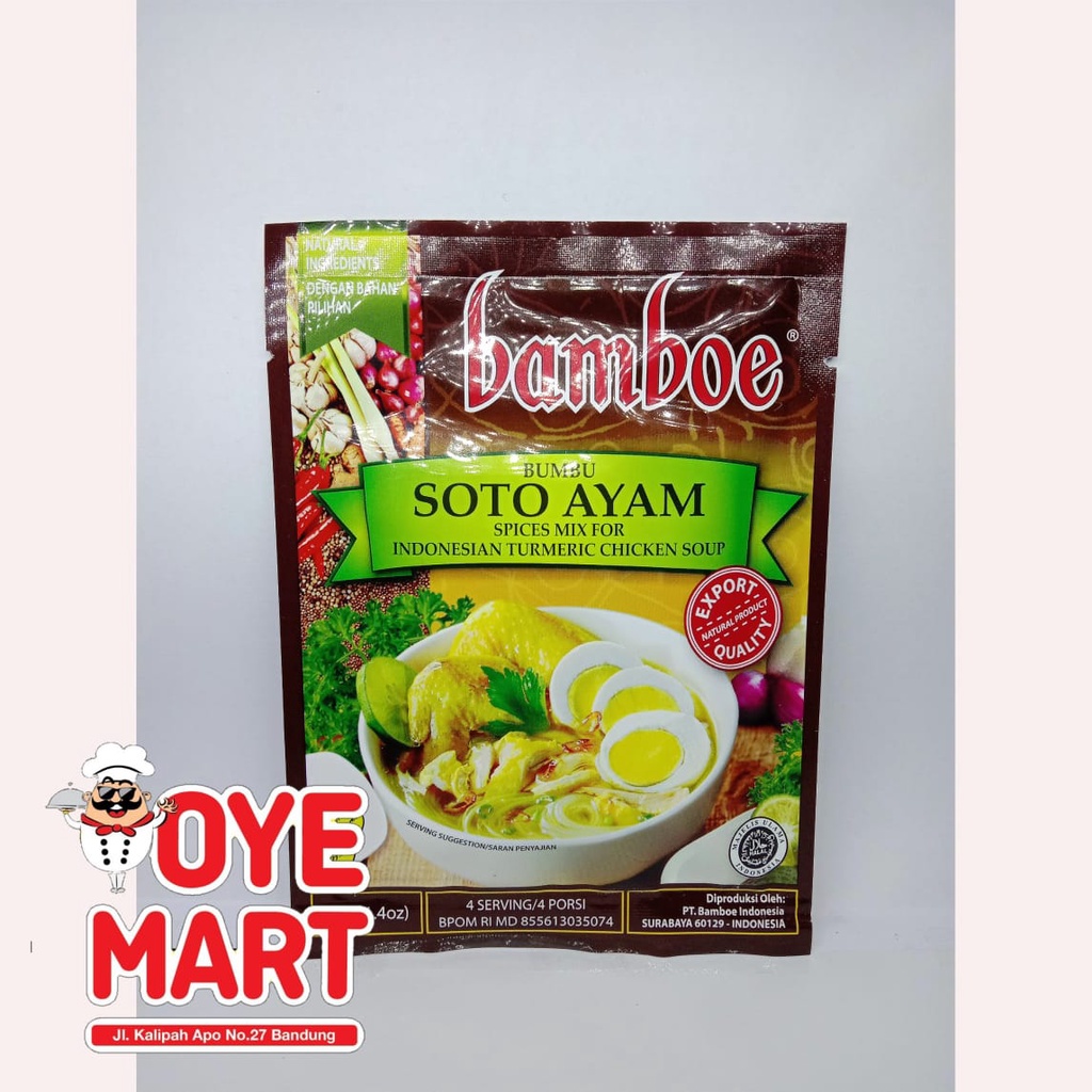 Jual BAMBOE BUMBU INSTAN SOTO AYAM 40GR | Shopee Indonesia