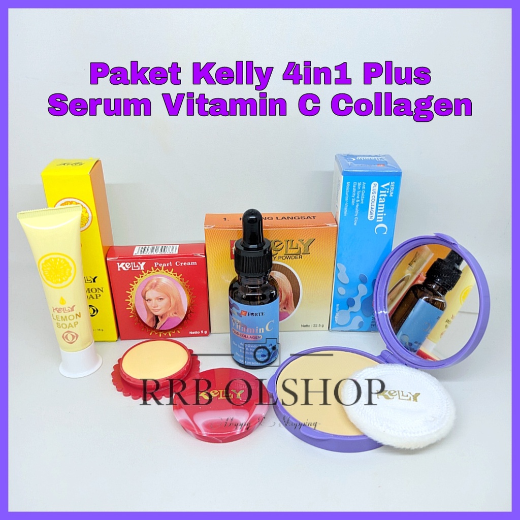 Jual Paket 3in1 Kelly Kosmetik Plus Serum Vitamin C Plus Collagen ...