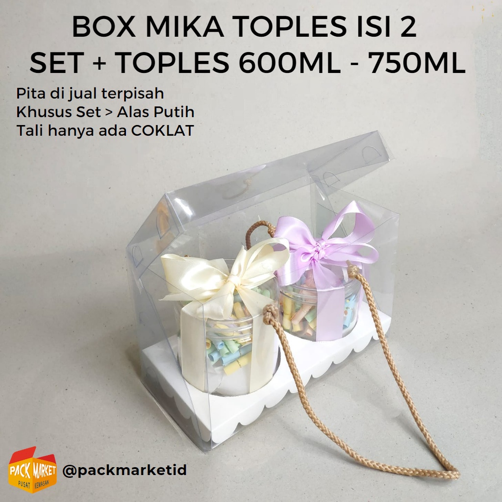 Jual Box Mika POLOS isi 2 SET + Toples 600ml - 750ml | Shopee Indonesia