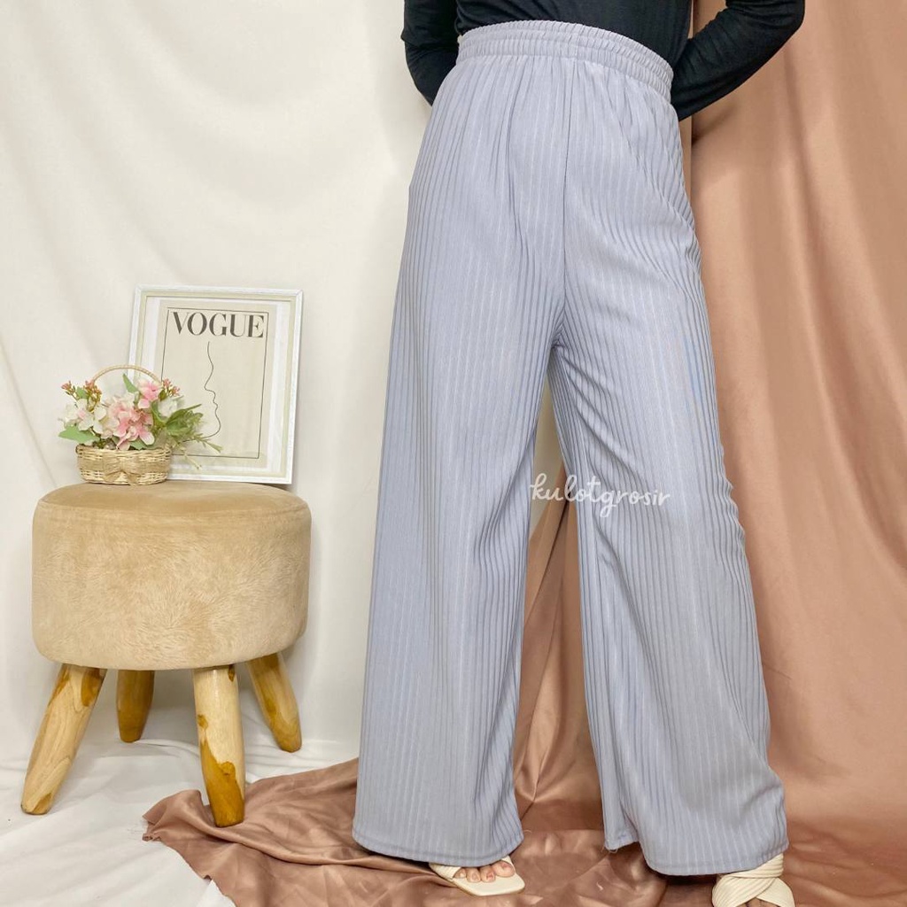 Jual KULOT PANJANG RIB KNITT PREMIUM/KULOT KNITT HIGHWAIST KOREAN STYLE ...