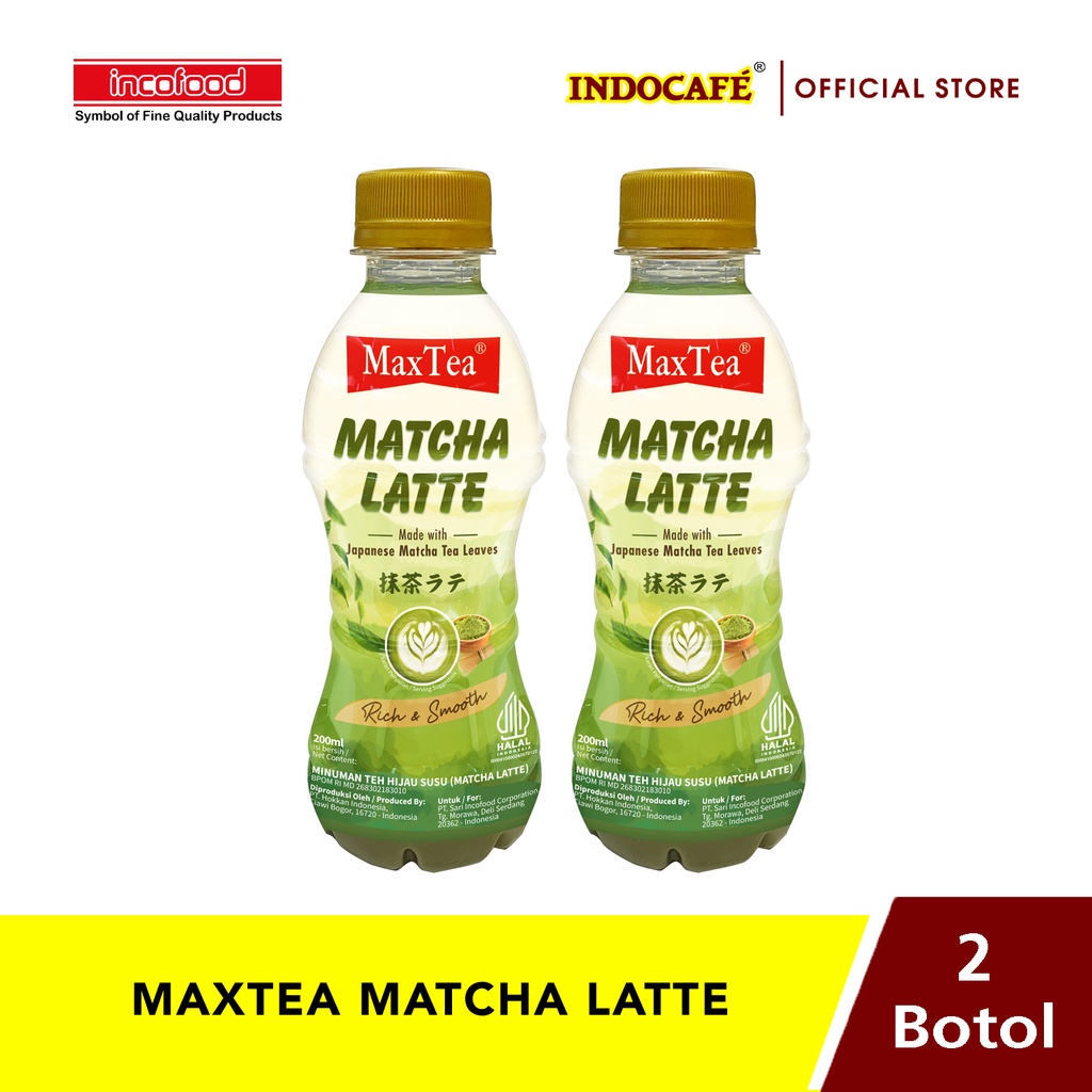 Jual 2 Botol MaxTea Matcha Latte (200ml) | Shopee Indonesia