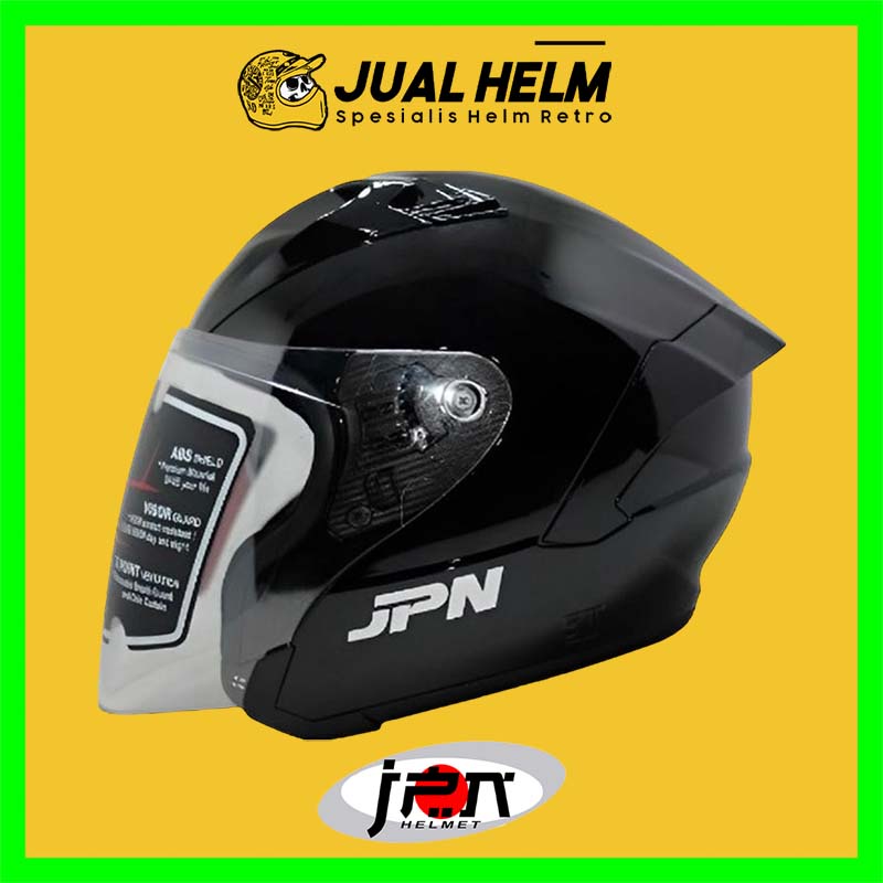 Jual Helm JPN Kyoshi Series Solid Black Glossy | Helm Half Face Single ...