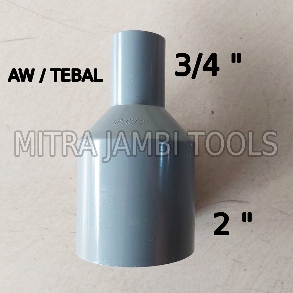 Jual TURUNAN PIPA PVC 2 INCH KE 3/4 INCH / OVERSOCK 2" X 3/4" AW POWER | Shopee Indonesia