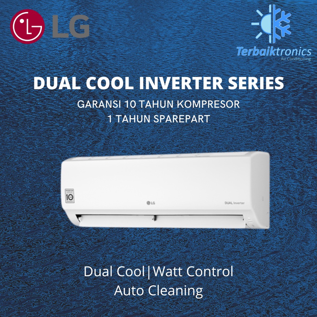Jual AC LG 1/2 PK Dual Cool Inverter Low Watt R32 T05EV5 (Watt Control ...