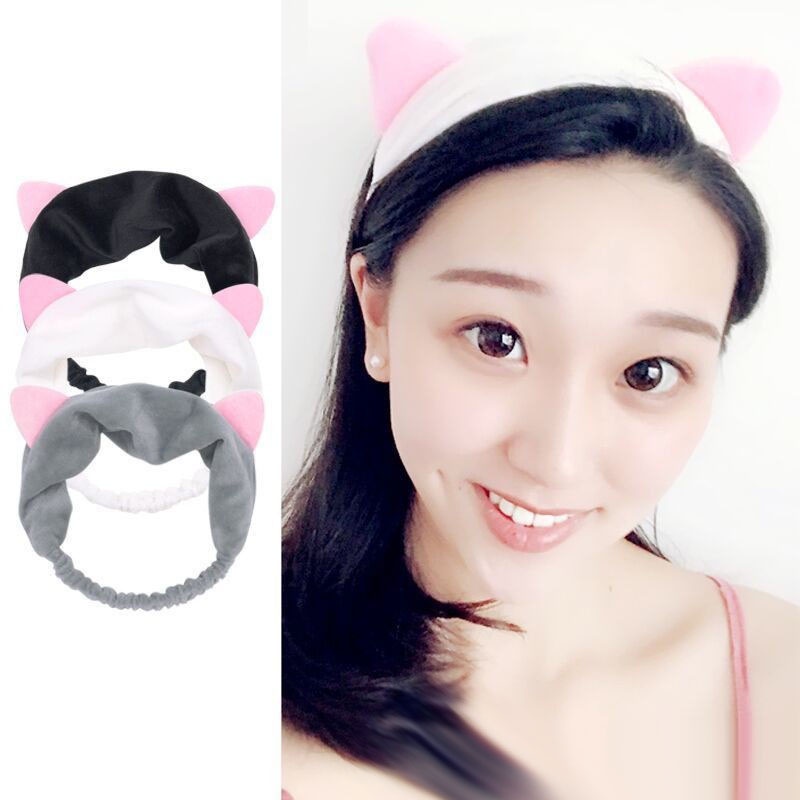 Jual Bando Masker Motif Kuping Kucing Wanita Bahan Bludru / Bando Korea ...