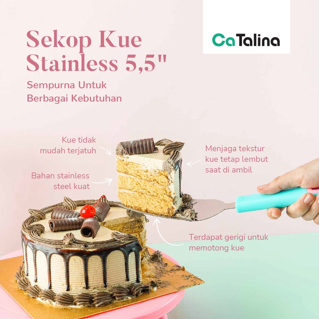 Jual Spatula Kue Stainless Pemotong Mille Crepes Sekop Kue Cake Shovel ...