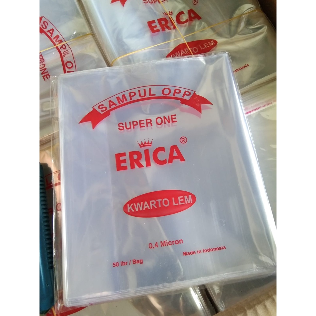 Jual 50lembar Sampul Buku Opp Merk Erica Ukuran Kwarto Perekat