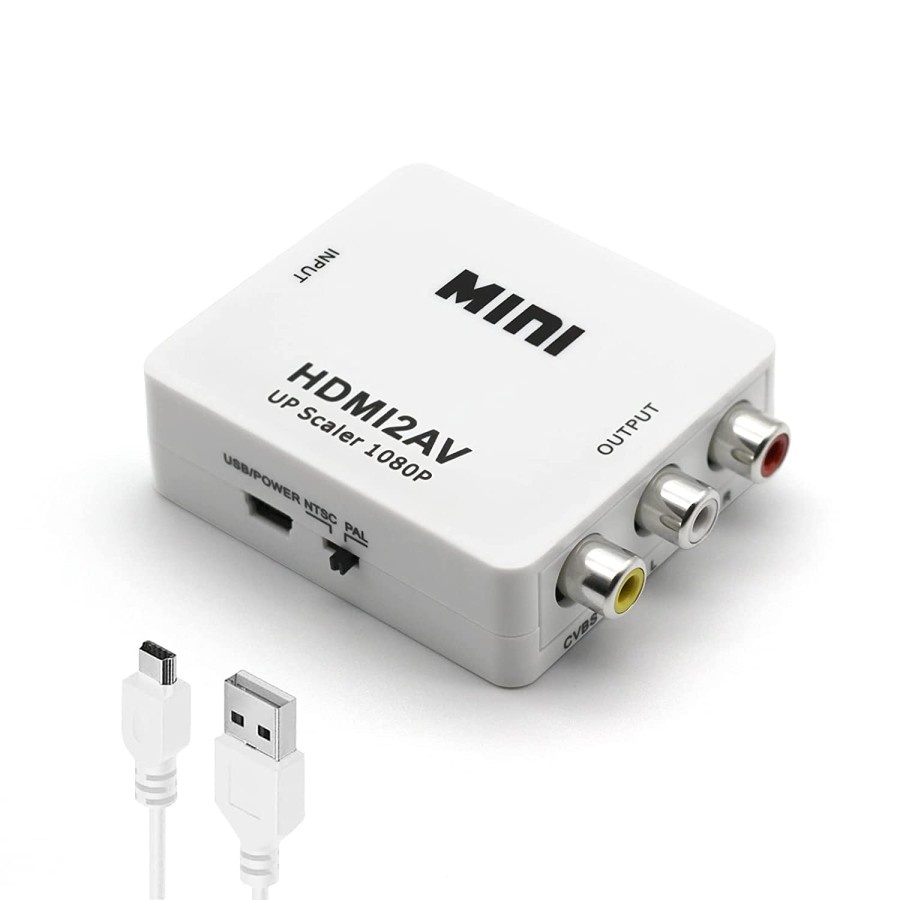 Jual HDMI TO AV RCA KONVERTER KONEKTOR ADAPTOR MINI / Mini Box HDMI2AV ...
