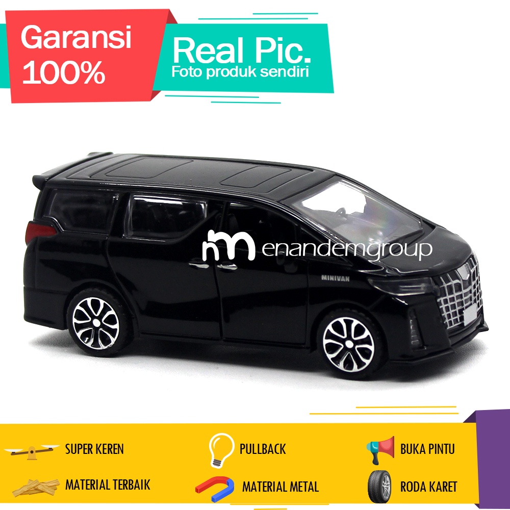 Jual Diecast Mainan Mobil Miniatur Alphard Buka Pintu Route Besi ...