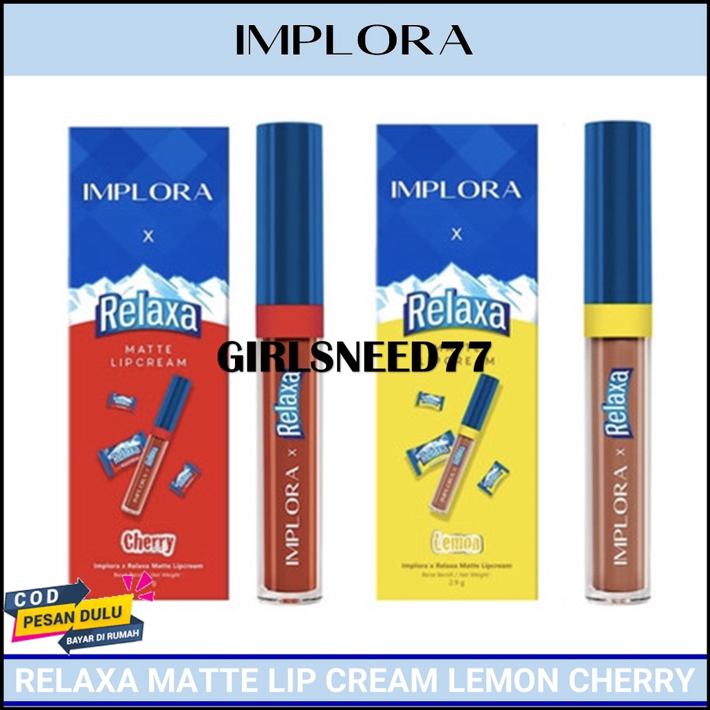 Jual Implora X Relaxa Matte Lipcream (New Launch) | Shopee Indonesia