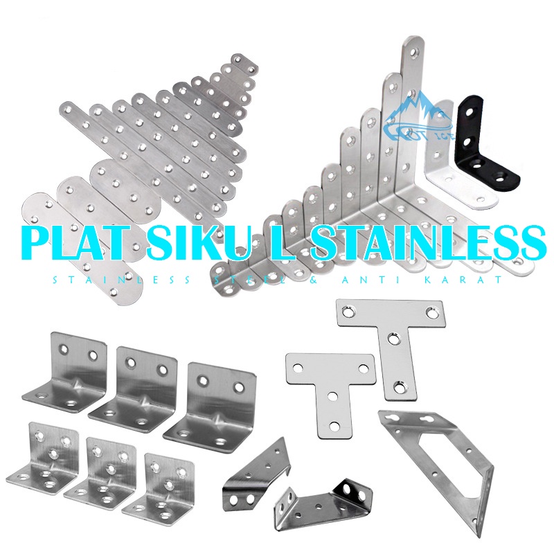 Jual Plat siku L Rak Verseng besi Siku L Bracket Ambalan Rak STAINLESS ...