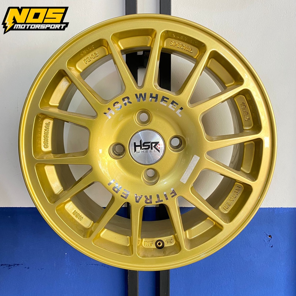 Jual VELG RACING HSR FE02 R15 H4X100 GOLD LEBAR 6,5 ET42 JAZZ BRIO VIOS ...