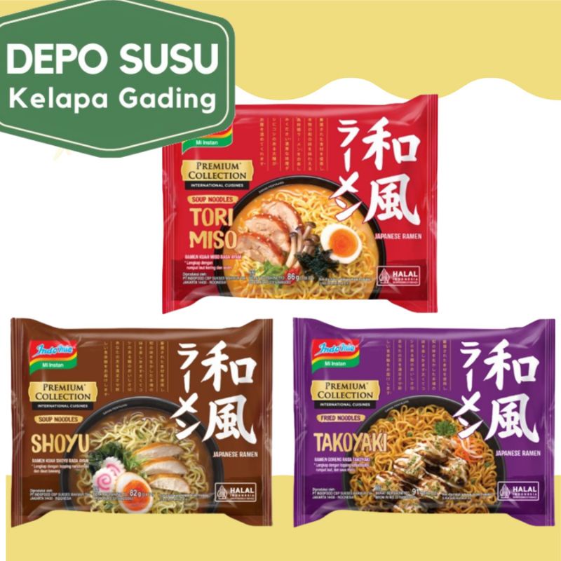 Jual indomie Premium Collection Tori Miso Takoyaki Shoyu Ramen Soup ...
