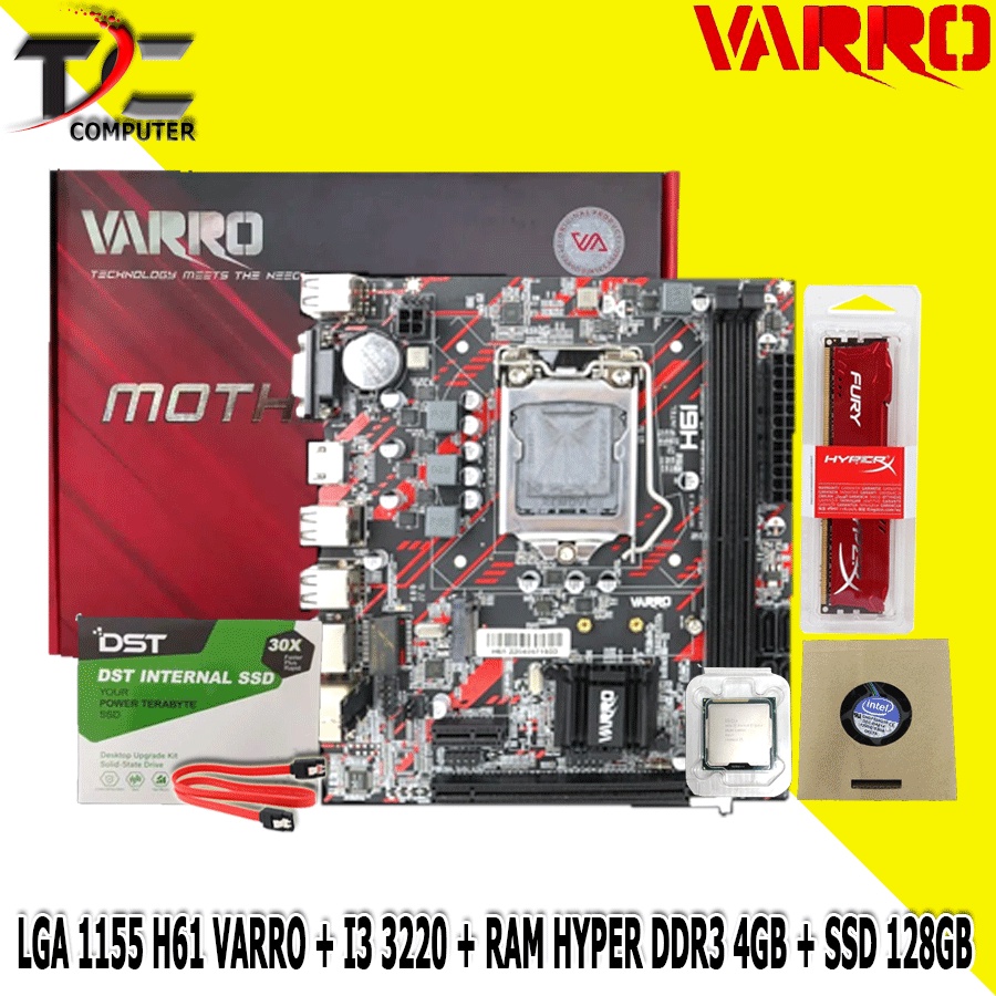 Jual Paketan PC Mobo Motherboard H61 Varro NVME LGA 1155 DDR3 Mainboard ...