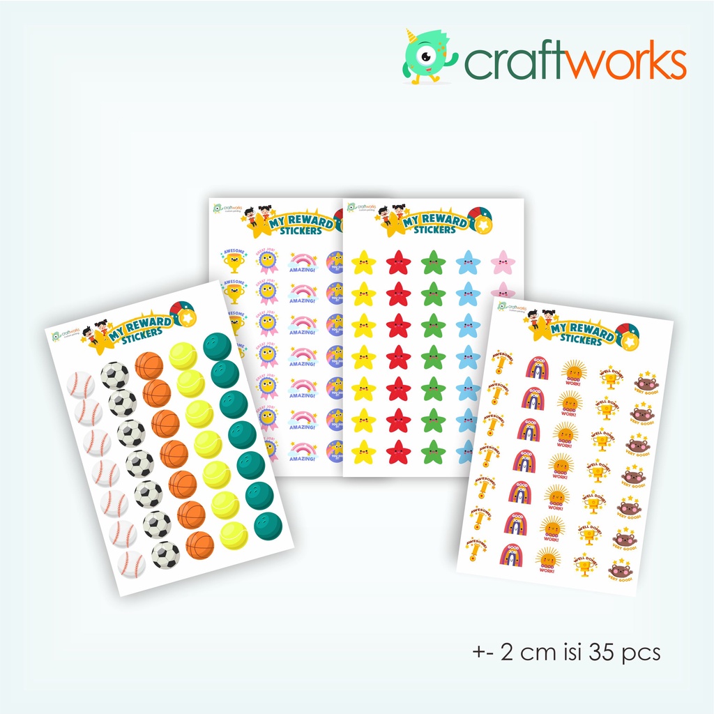 Jual STICKER BINTANG REWARD GOOD JOB | Shopee Indonesia